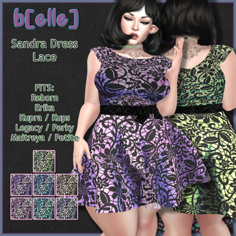 Second Life Marketplace - DEMO_b[ELLE] Sandra Dress w/HUD Lace